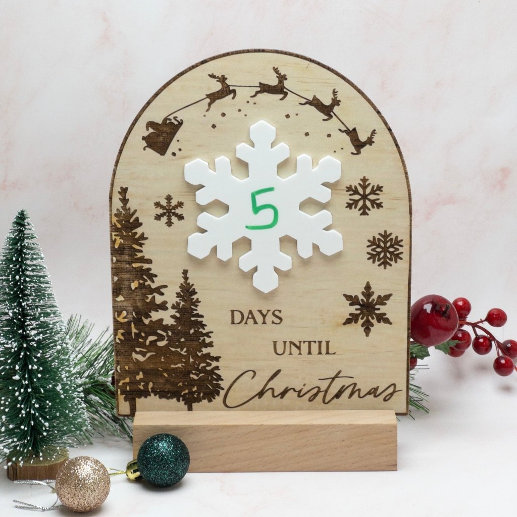 Personalised Christmas Countdown – Festive Decor – KnK krafts