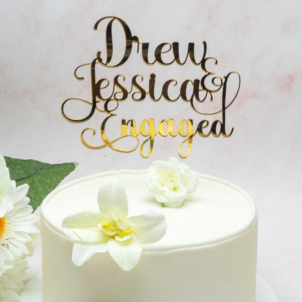 Personalised Engagement Cake Topper – KnK krafts