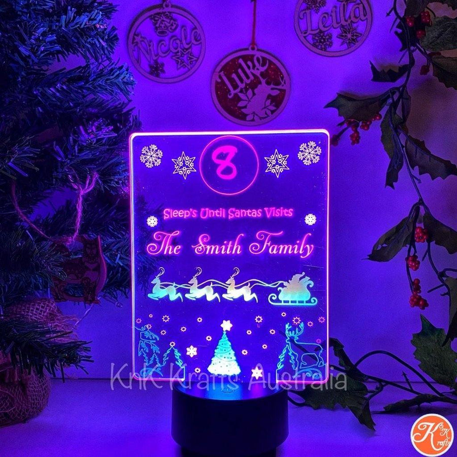 Personalised Christmas Countdown Led Light – KnK krafts