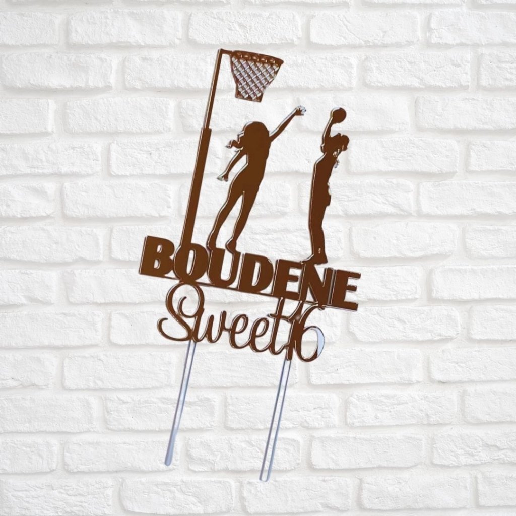 Personalised Netball Cake Topper – KnK krafts